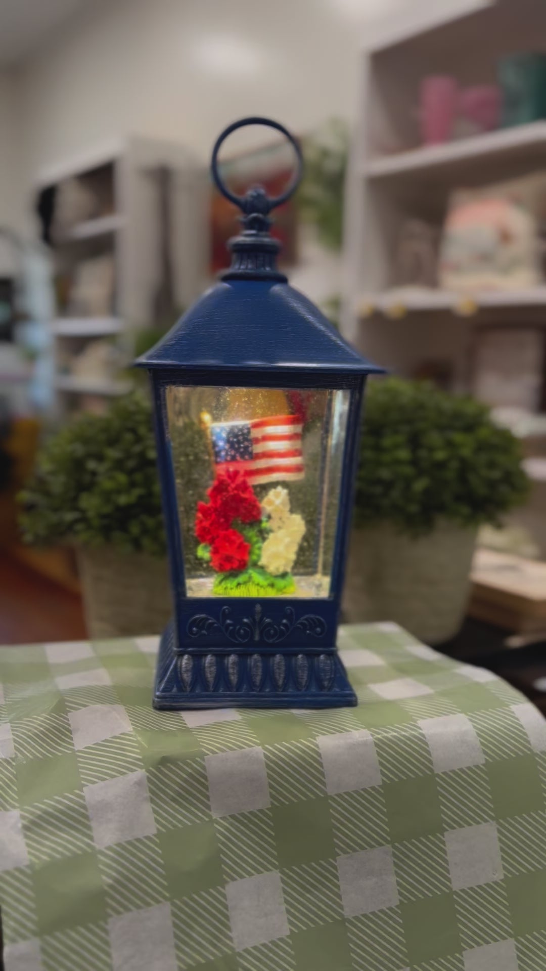 American Flag & Geranium Water Globe – Making It Southern